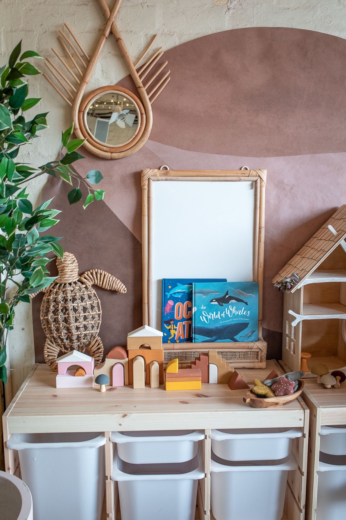Go Fish! Mirror | Raja Homewares | Rattan Mirror